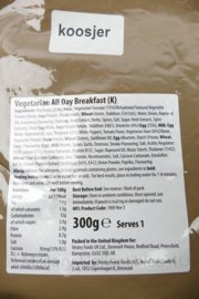 Defensie Koosjer rantsoen zak Vegetarian All Day breakfast - 300 gram ...