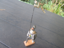 LINEOL Knight ridder met speer lans en vaandel. goede staat | Lineol ...
