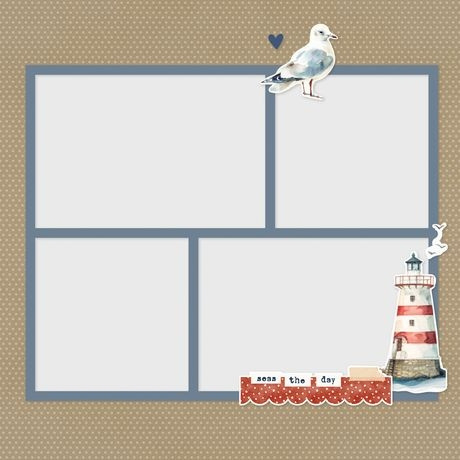 Vintage Sand & Sea Simple Page Pieces Die Cuts | Ephemera & journal ...
