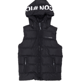 Hooded icon BODYWARMER - black | Jongens jassen | Hippe Beebjes