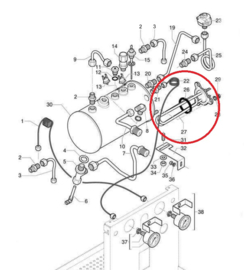 Heating element ECM V2 incl gasket | Spare parts ECM Mechanika/Technika ...
