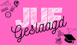 Vlag Juf geslaagd | Onderwijs | cadeau meester & Juf | MyMitella