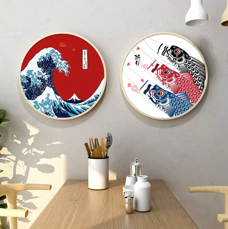 せいかつ Japanese Famous Wall Art The Great Wave Kanagawa-oki Nami Ura 40 ...