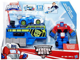 Transformers Rescue Bots Optimus Prime Racing Trailer In stock TF Robots Official partner of Hasbro