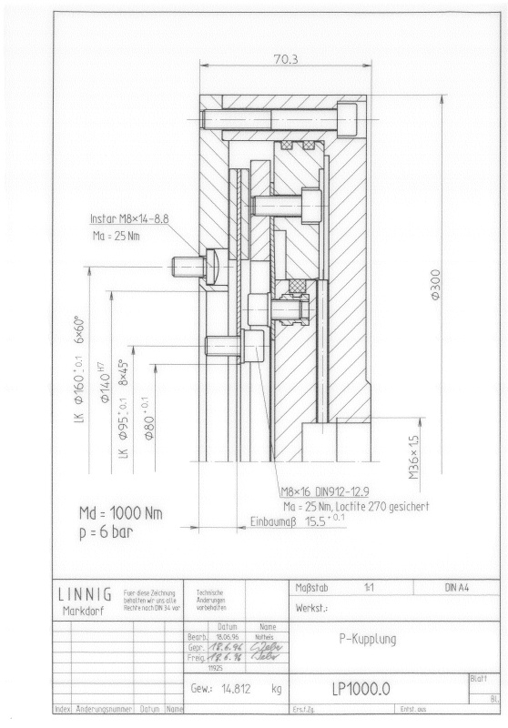 Kendrion LINNIG LP1000 pneumatic clutch - Boogert BV