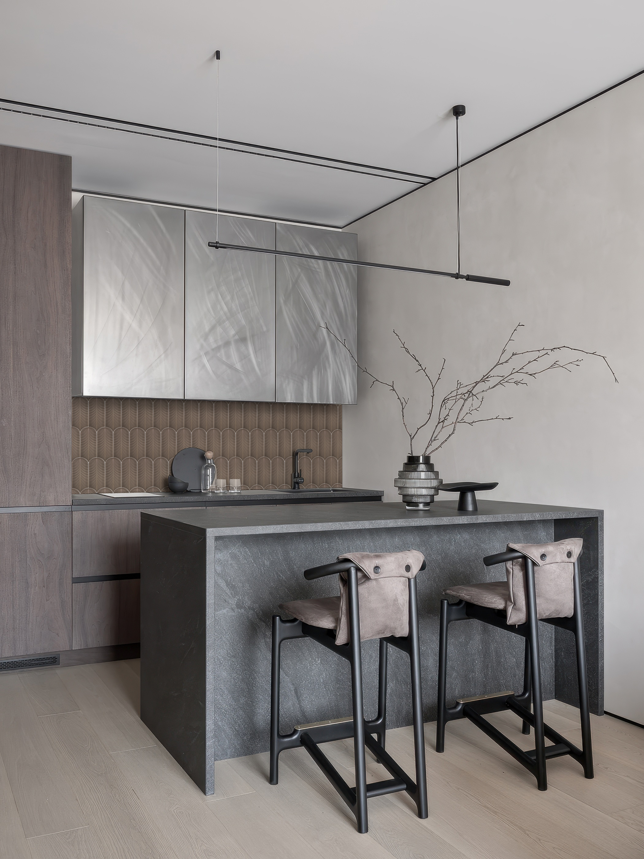 waterproof backsplash wallpaper KitchenWalls Feather Tile