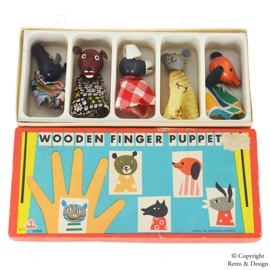 Vintage Wooden Finger Puppets Set - Tofa, Czechoslovakia (1960s) | Sold ...