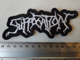 SUFFOCATION - WHITE LOGO ( BLACK BORDER ) DIFFERENT | Patches | Riffs ...