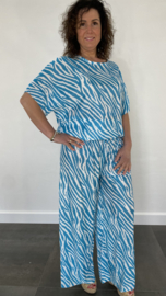 2-Delig comfy pak zebra turquoise SALE | Comfy pakken | SASMODE.NL