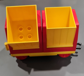 Lego Duplo trein wagon geel/rood met gele containers | Lego Duplo Trein ...