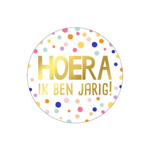 Hoera ik ben jarig - sticker | Stickers | Machtig Prachtig Hoera ik ben jarig - sticker | Stickers | Machtig Prachtig